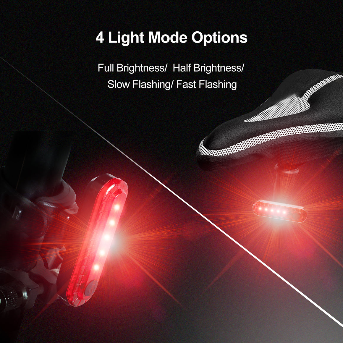 USB Rechargeable LED Bike Tail Light - 2 Packs – Ascherlighting