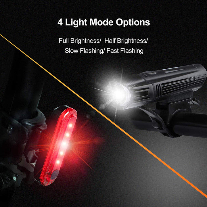 Ultra Bright USB Rechargeable Bike Light Set – Ascherlighting